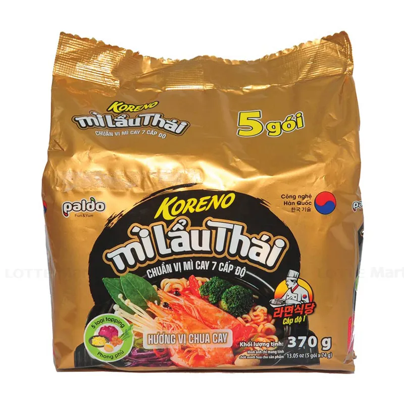 Mì Lẩu Thái Koreno Hương Vị Chua Cay Lốc 5 Gói 74g