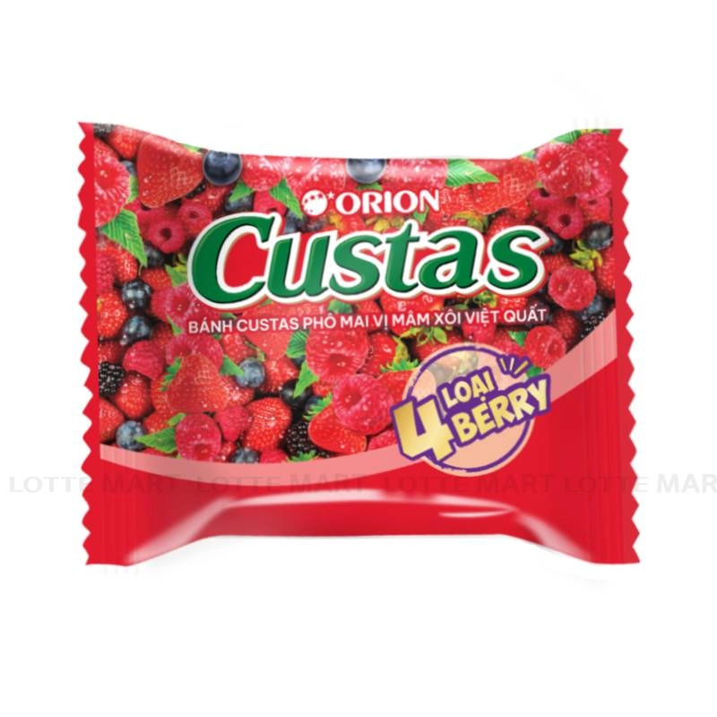 Bánh Orion Custas Kem Phô Mai Dâu 282G (12 cái x 23.5G)