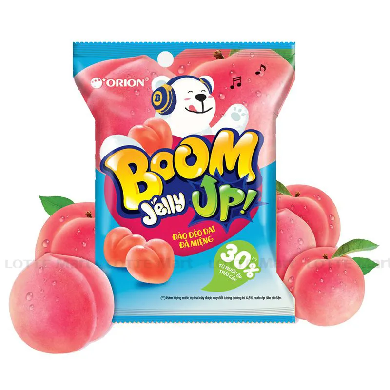 Kẹo Dẻo Boom Vị Đào Orion Gói 91g