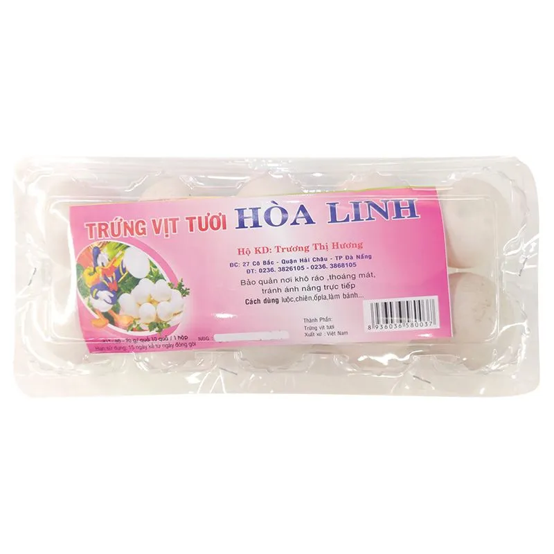 Trứng vịt Hòa Linh hộp 10 trứng 600-700g (ea)