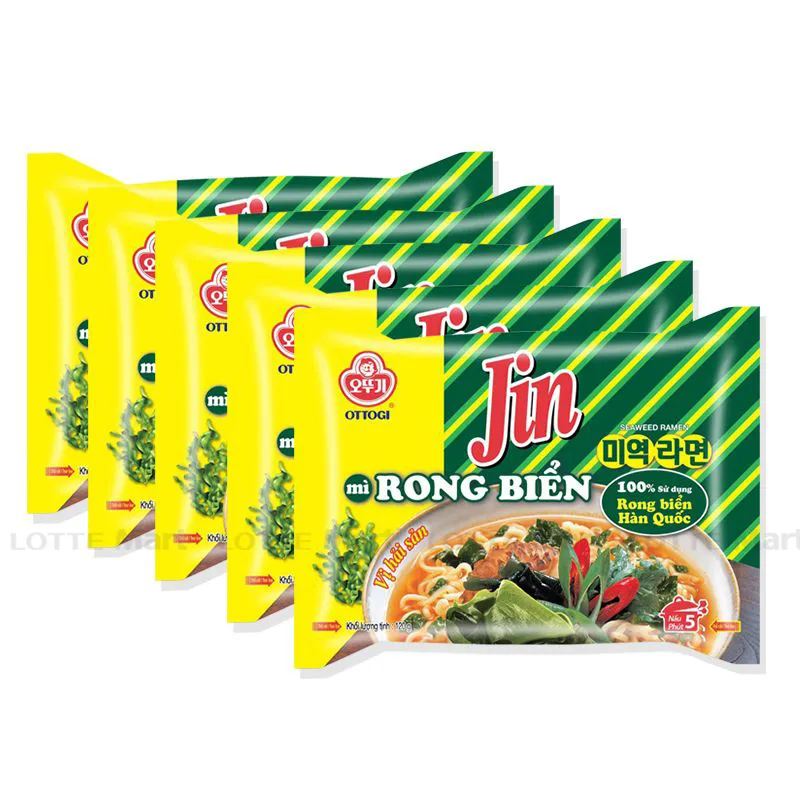 Mì Ottogi Jin Rong Biển 600G (120G x 5 Gói)