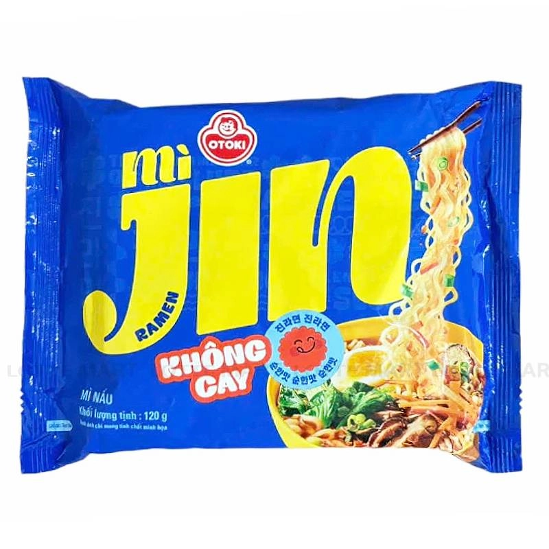 Lốc 5 Gói Mì Ăn Liền Ottogi Jin Không Cay 120G