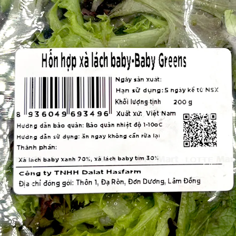 Hỗn Hợp Xà Lách Baby 200g