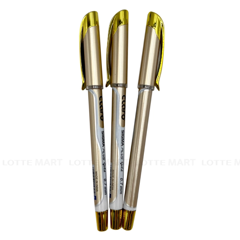 Bút Bi Xanh Claro Sigma Plus Gold 0.7mm Vỉ 3 Cây
