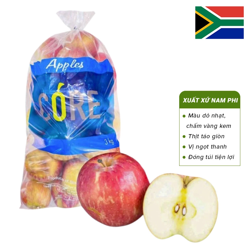 Táo Fuji Nhập Khẩu Nam Phi Túi 3kg (ea)