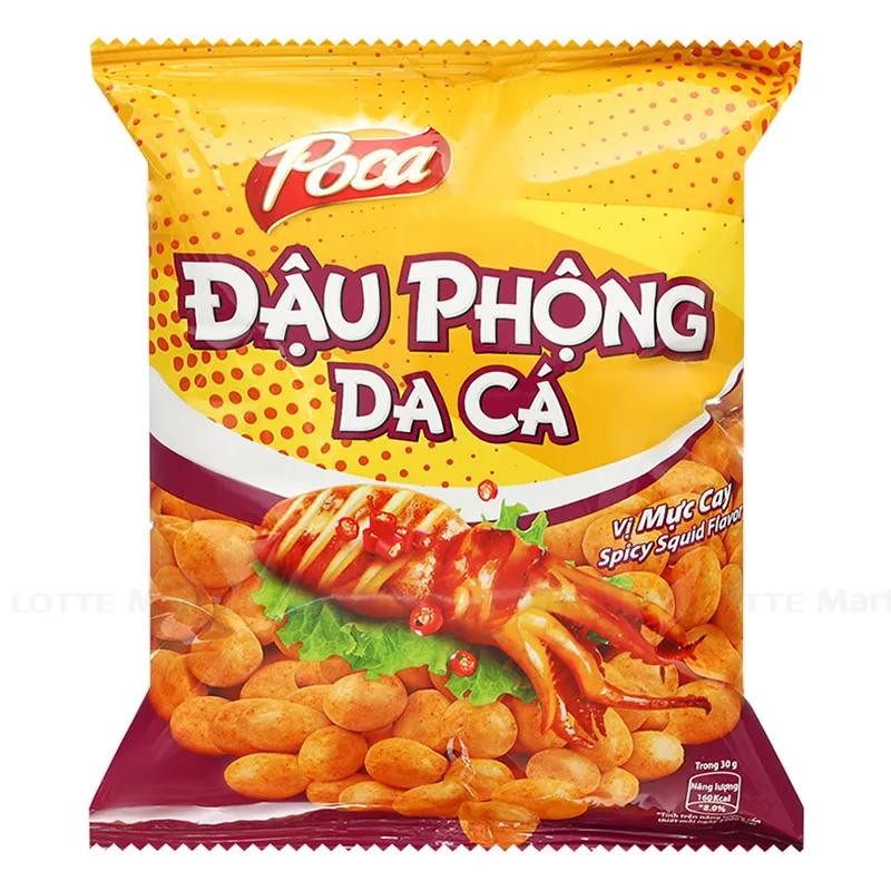 Đậu Phộng Da Cá Poca Vị Mực Cay Gói 75g