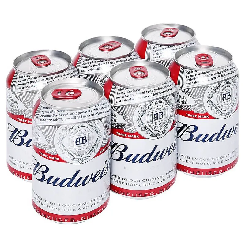 Lốc 6 Lon Bia Budweiser 330ml/Lon