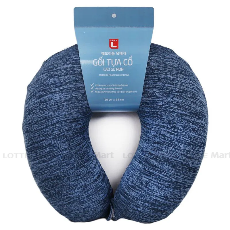 Gối Tựa Cổ Choice L Cao Su Non Màu Xanh Dương