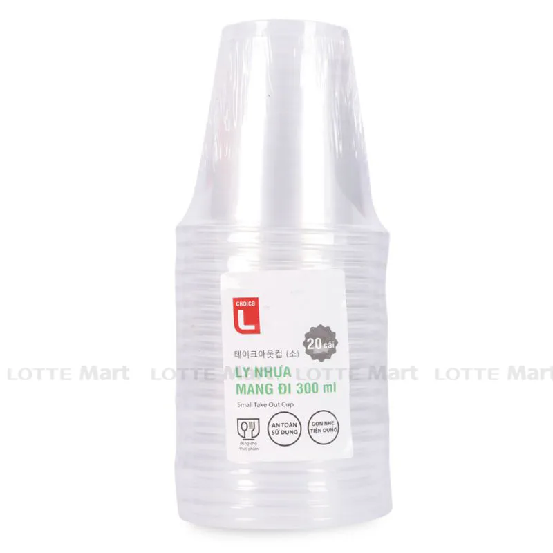 Ly Nhựa Mang Đi Choice L 300ml Lốc 20 Cái