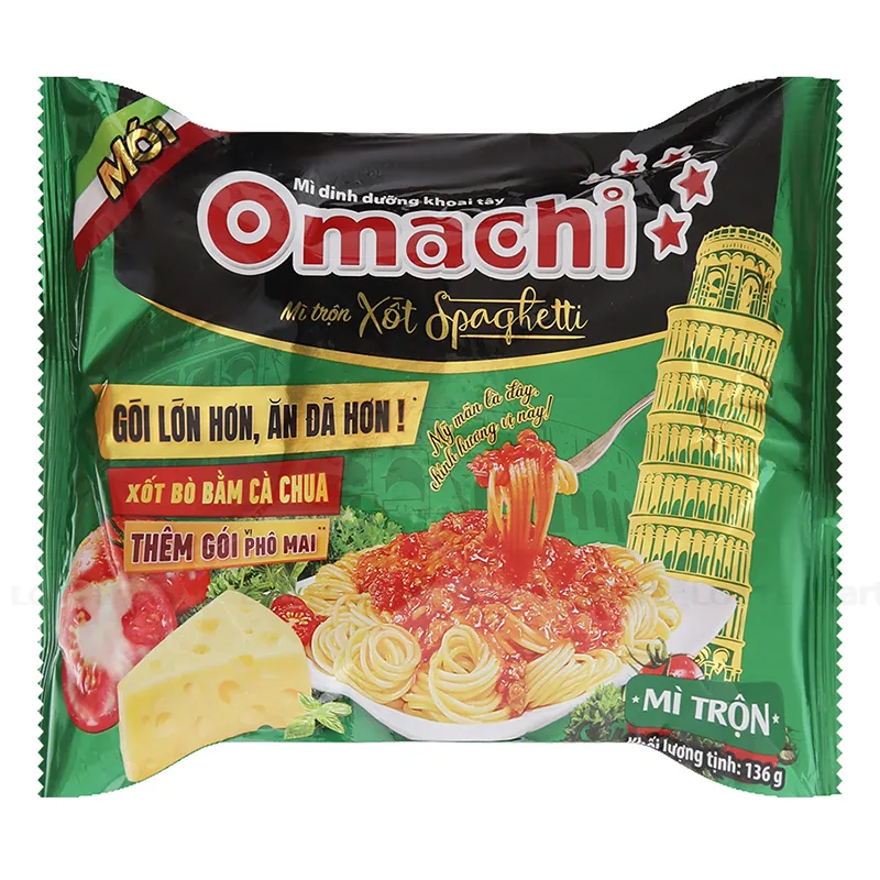 Mì Omachi Trộn Xốt Spaghetti 136g