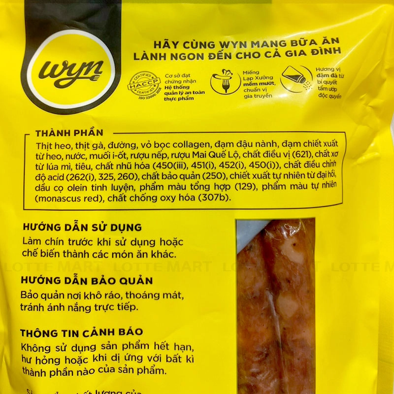 Lạp xưởng WYN vị truyền thống 500G