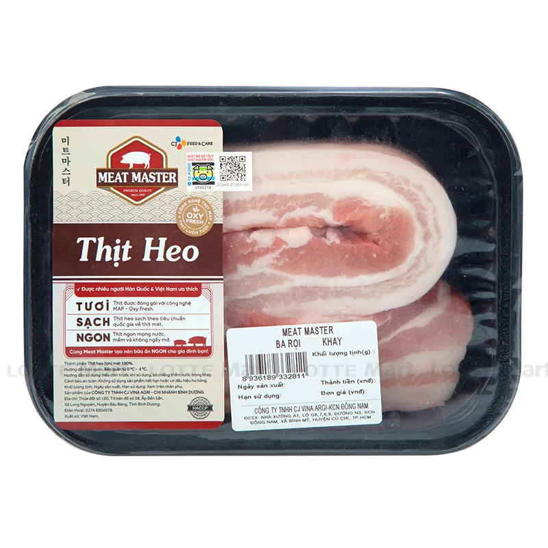 Ba rọi heo Meat Master 400g