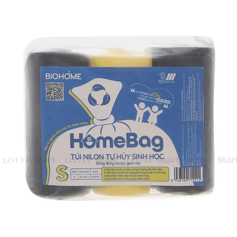 Túi Rác Tự Hủy BioHome Size S 1kg (Giao Màu Ngẫu Nhiên)