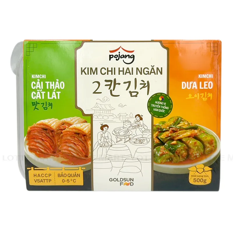 Kim Chi Cải Thảo Dưa Leo Goldsun Hộp 500G