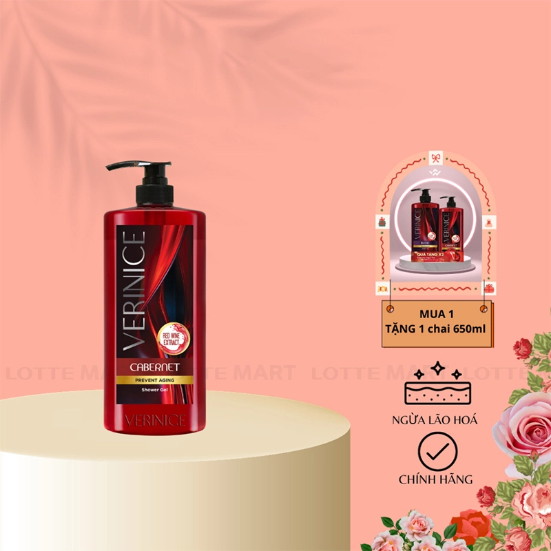 Sữa Tắm Verinice Cabernet Ngừa Lão Hóa Chai 650ml
