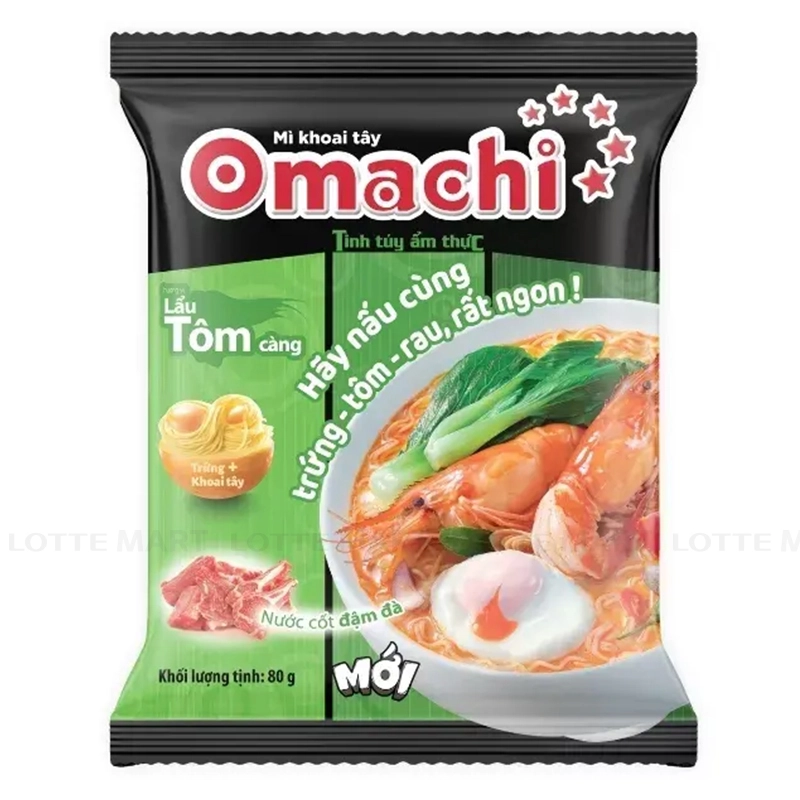 Mì Omachi Tôm Càng Gói 80G