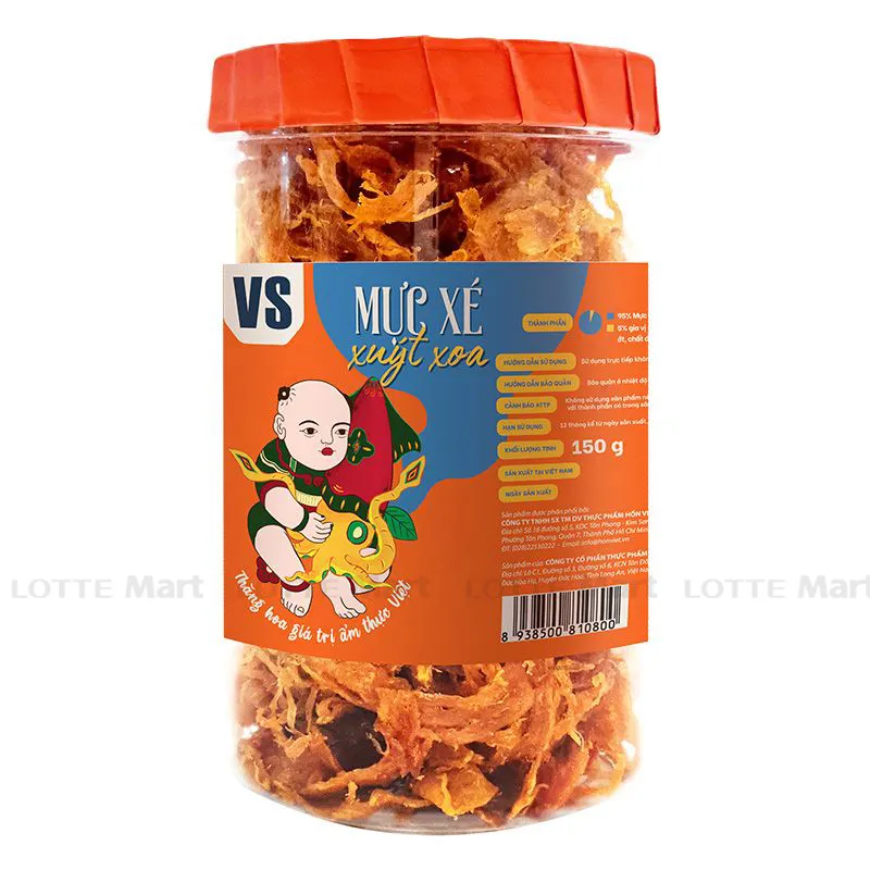 Khô Mực Xé Cay Xuýt Xoa Hồn Việt 150g (ea)