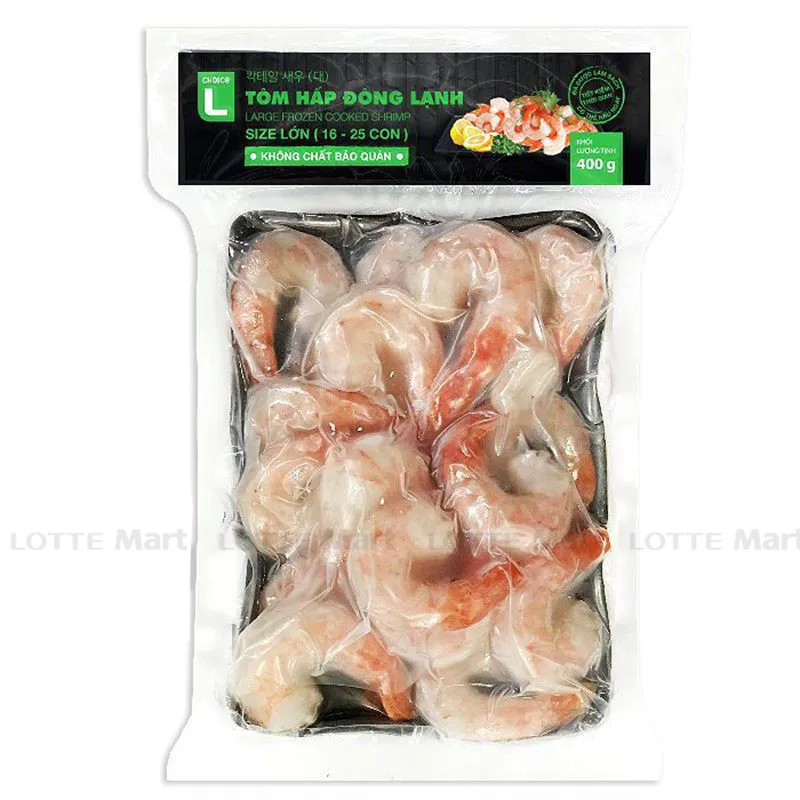 Tôm hấp Choice L Size 16-25 400g (ea)