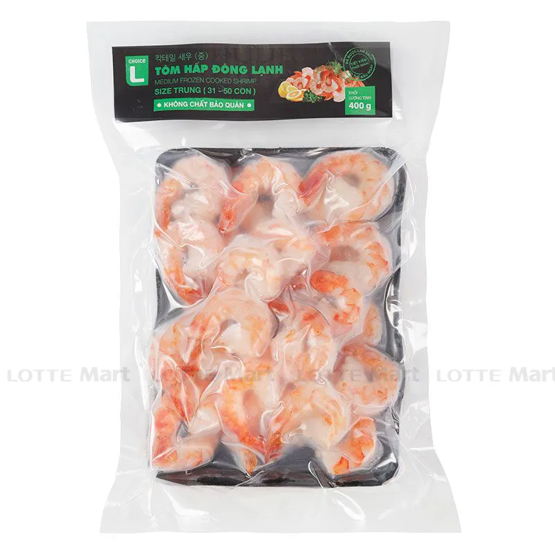 Tôm hấp Choice L Size 31-50 400g (ea)