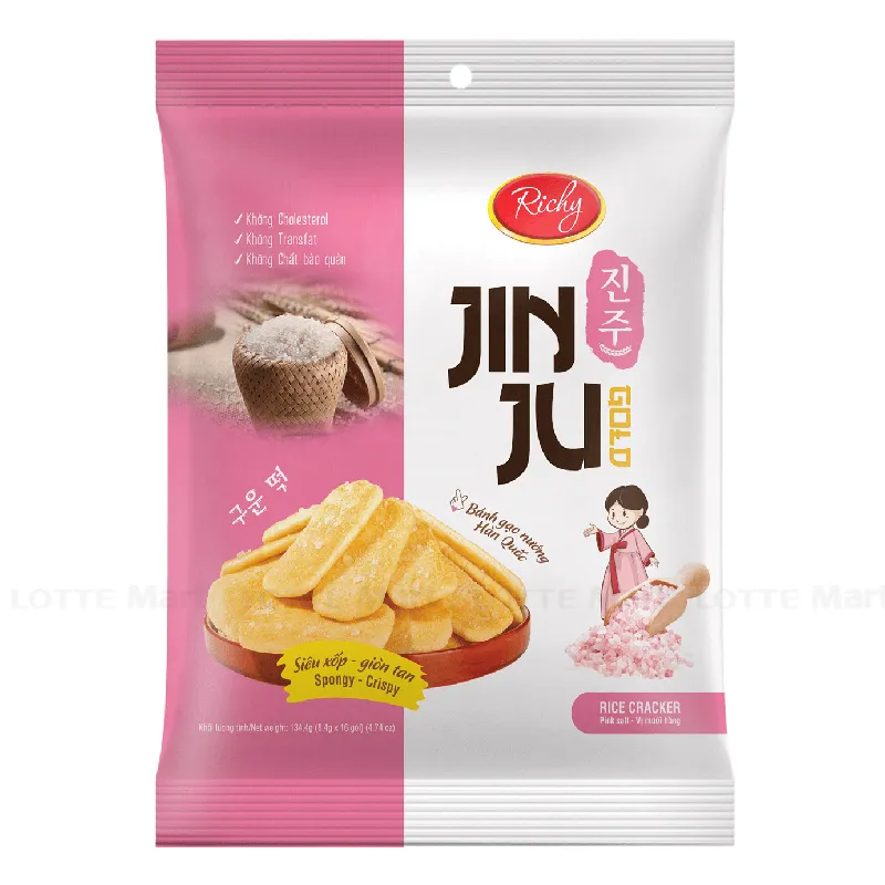 Bánh Gạo Jinju Muối Hồng Gói 134.4G