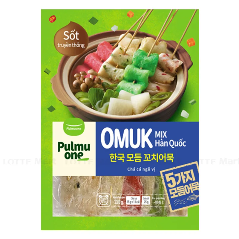 Chả Cá Ngũ Vị Hàn Quốc Pulmuone Omuk Gói 222g