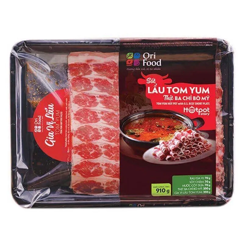 Lẩu Tomyum thịt ba chỉ bò Mỹ Hotpot 910g (ea)