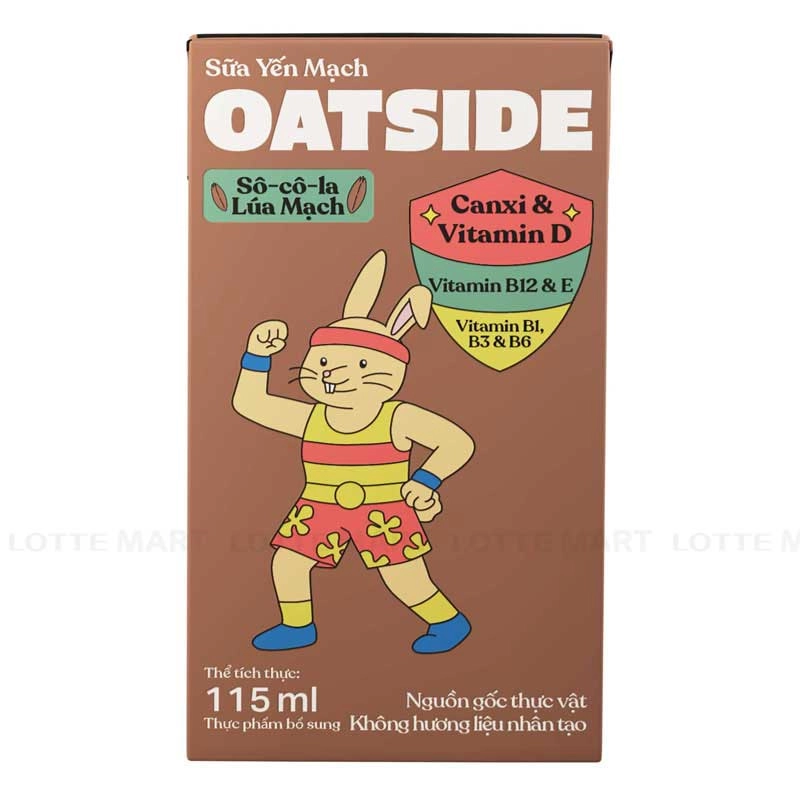 Lốc 4 Hộp Sữa Lúa Mạch Oatside Vị Socola Lúa Mạch 115ml