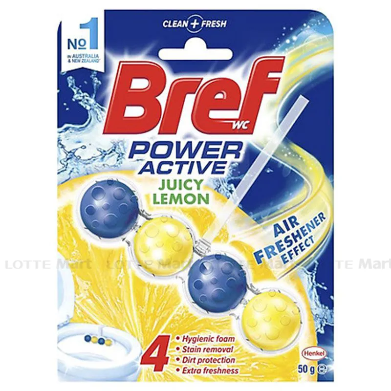 Viên Khử Mùi Toilet Bref Power Active Hương Chanh 50g