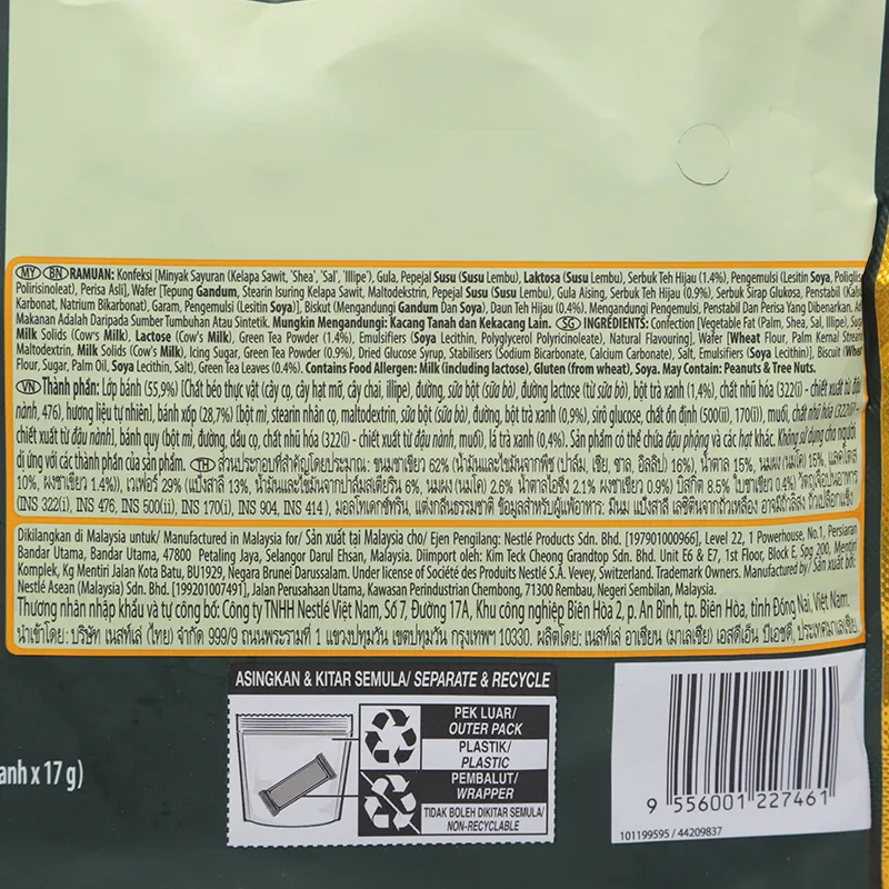 Socola Kit Kat Vị Trà Xanh 136G (17G x 8 Thanh)