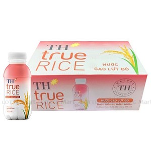 Thùng 24 Chai Nước Gạo Lứt Đỏ TH True Rice 300ml/Chai