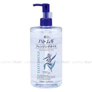 Dầu Tẩy Trang Hatomugi Ý Dĩ Dưỡng Ẩm Làm Sáng Da Chai 500ml