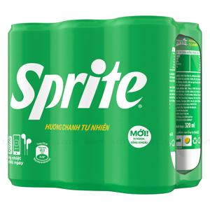 Lốc 6 Lon Nước Ngọt Có Gas Sprite 320ml/Lon