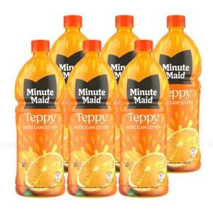 Nước Cam Teppy Lốc 6 Chai x 327ml