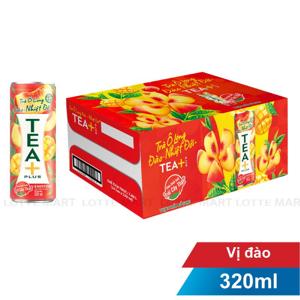 TEA+ Plus Tropical Peach Oolong Tea 24 Cans x 320ml