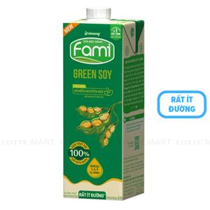Sữa Đậu Nành Fami Green Soy Rất Ít Đường Hộp 1L