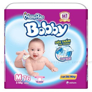 Tã Dán Bobby Super Jumbo Size M 76 Miếng (6-11kg)