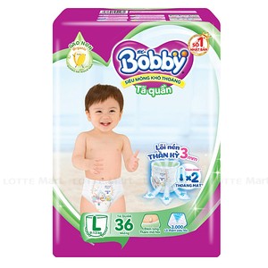 Tã Quần Bobby Jumbo Size L Gói 36 Miếng (9-13kg)