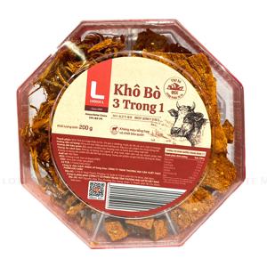 Khô Bò 3 Trong 1 Choice L Hộp 200G