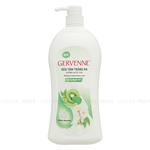 Sữa Tắm Gervenne Trắng Da Hương Kiwi và Bạch Trà Chai 900g