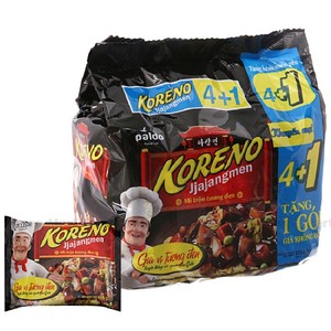 Mì Trộn Tương Đen Koreno Jjajangmen 460G (4 Gói X 115G)