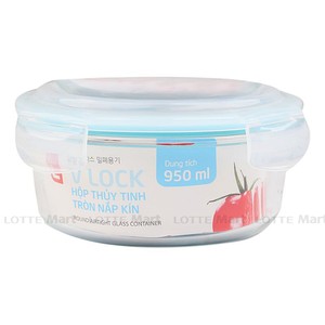 Hộp Thủy Tinh Choice L Tròn Nắp Kín V-lock 950ml