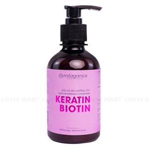 Dầu Xả Milaganics Keratin Biotin Dưỡng Mềm Tóc Chai 240ml