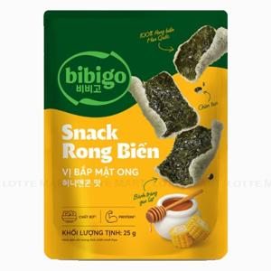 Snack Rong Biển bibigo Vị Bắp Mật Ong Gói 25G