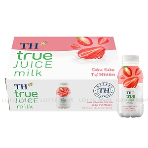 Thùng 24 Chai Nước Uống Sữa Trái Cây TH True Juice Milk Dâu Tự Nhiên ...