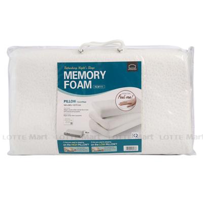 Gối Memory Foam 50D Lock&Lock Hình Cong HLW111 50x30x10cm - Trắng