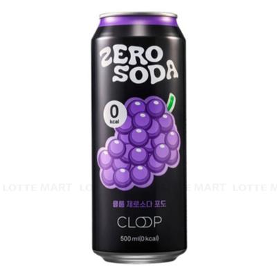 Nước Soda Zero Cloop Vị Nho Lon 500ml