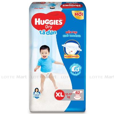 Tã Dán Huggies Super Jumbo Size XL 62 Miếng (12-17kg)