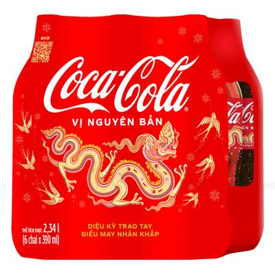 Lốc 6 Chai Nước Ngọt Coca Cola 390ml/Chai