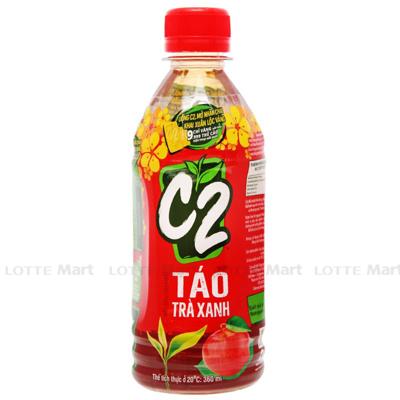Trà Xanh C2 Hương Táo Chai 355ml