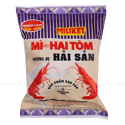 Mì Miliket Hai Tôm Vị Hải Sản Gói 75g